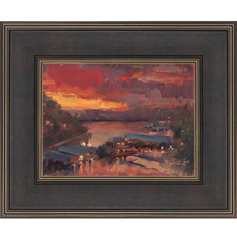 Marina at Sunset 9×12 By John Lasater – Shop Big Cedar