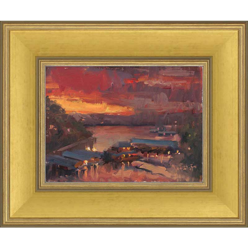 Marina at Sunset 9×12 By John Lasater – Shop Big Cedar